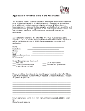 NSS-MIC Conference Links Doc Template | pdfFiller
