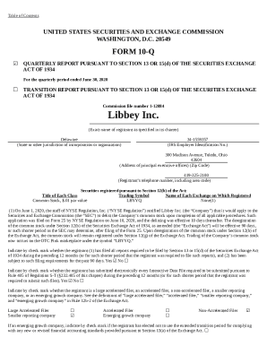 LIBBEY INC (. EDGAR Online Pro Doc Template | pdfFiller