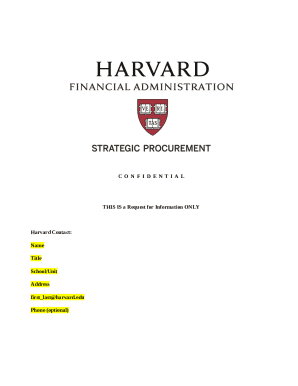 RFP Template - Harvard University Doc Template | pdfFiller