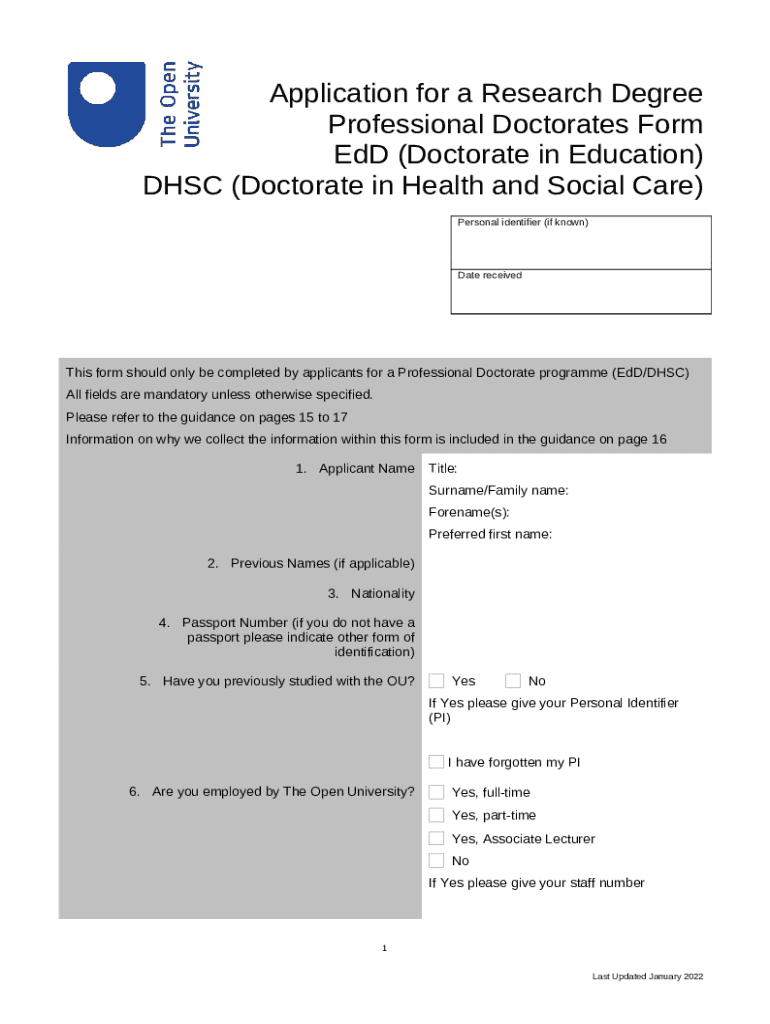 What's the Difference Between a PhD and a Professional Doctoral ... Doc Template | pdfFiller