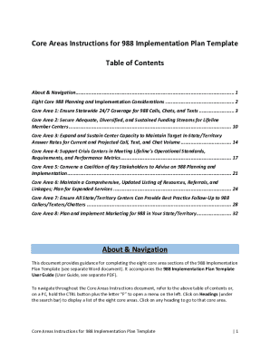 Fillable Online 988 implmentation plan template - Washington Fax Email ...