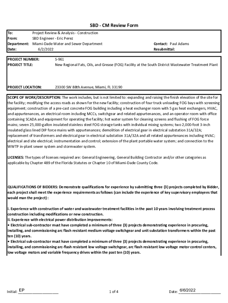 Fillable Online Department: Miami-Dade Water and Sewer Department Fax Email Print - pdfFiller