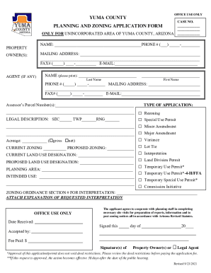 Fillable Online A rezoning action involves the changing of the current ...