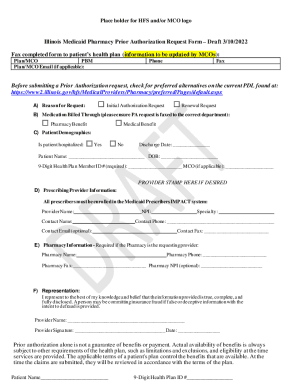 Fillable Online www2 illinois Illinois Medicaid Pharmacy Prior ...