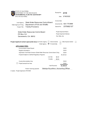 Fillable Online resources ca .I State of California -Department of Fish ...