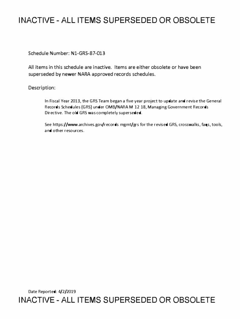 Fillable Online GRS 6 Accountable Officers' Accounts Records ...