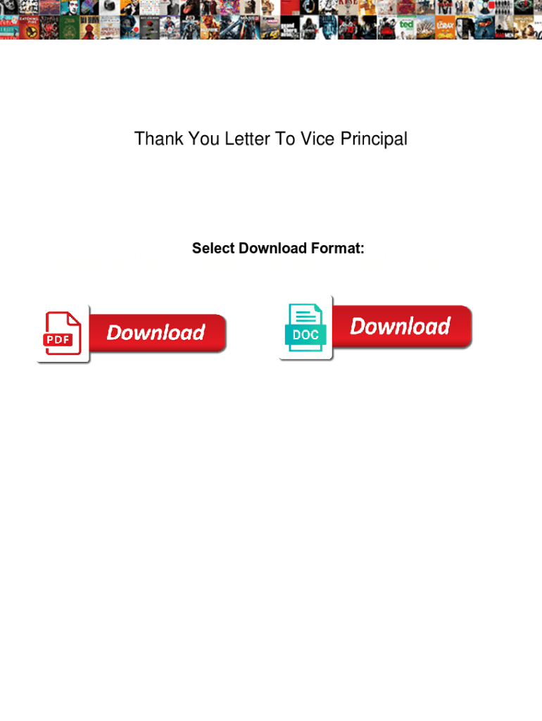Fillable Online Thank You Letter To Vice Principal. Thank You Letter To Vice Principal blind Fax ...