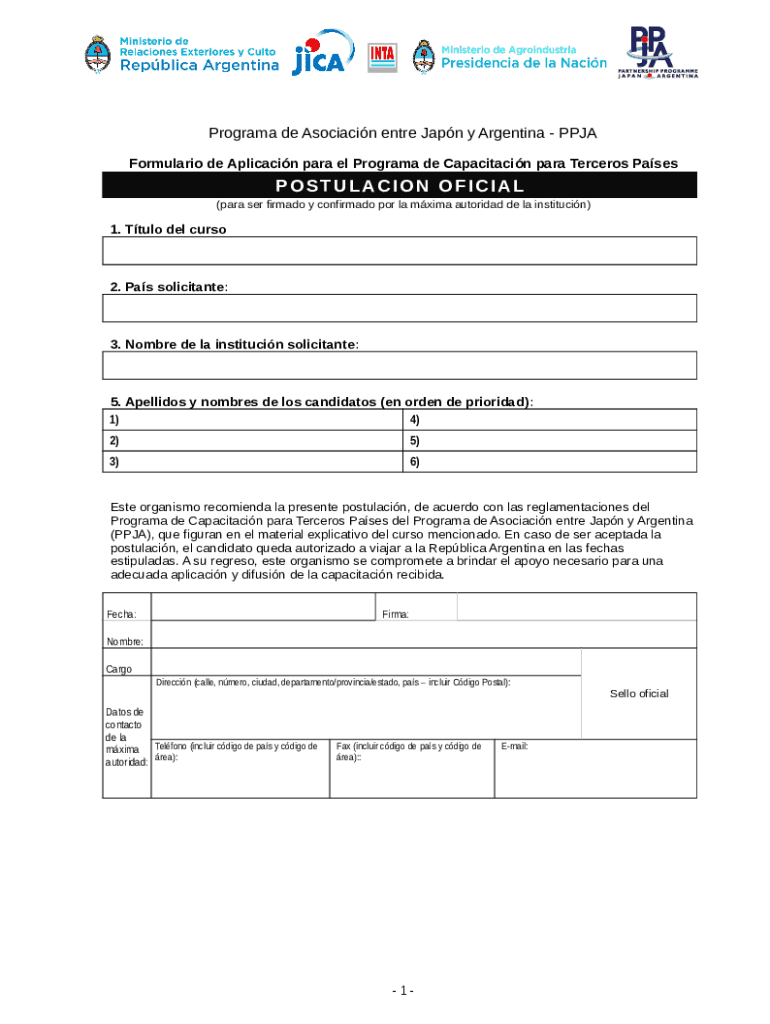 Application for JICA Training and Dialogue Programs - APC-Colombia Doc ...