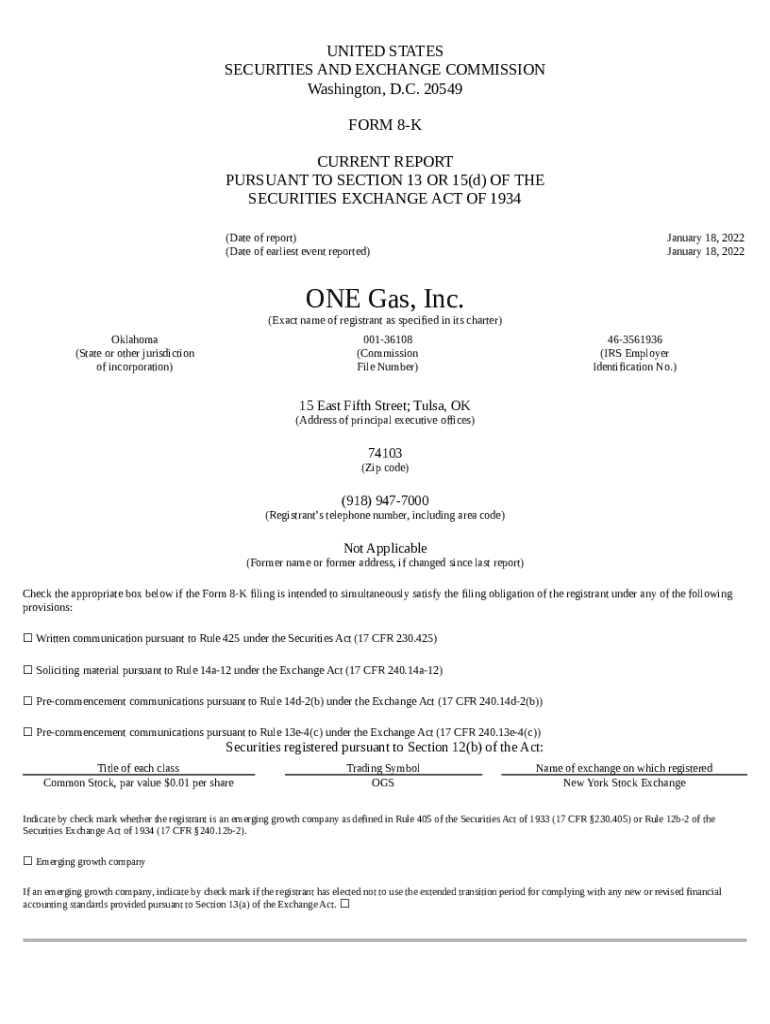 ONE Gas, Inc. (. EDGAR Online Pro Doc Template | pdfFiller