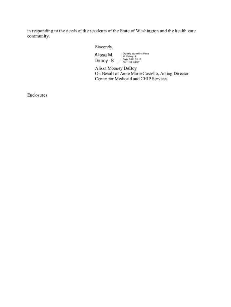 Fillable Online www.hca.wa.govassetsprogramTable of Contents State/Territory Name: Washington ...