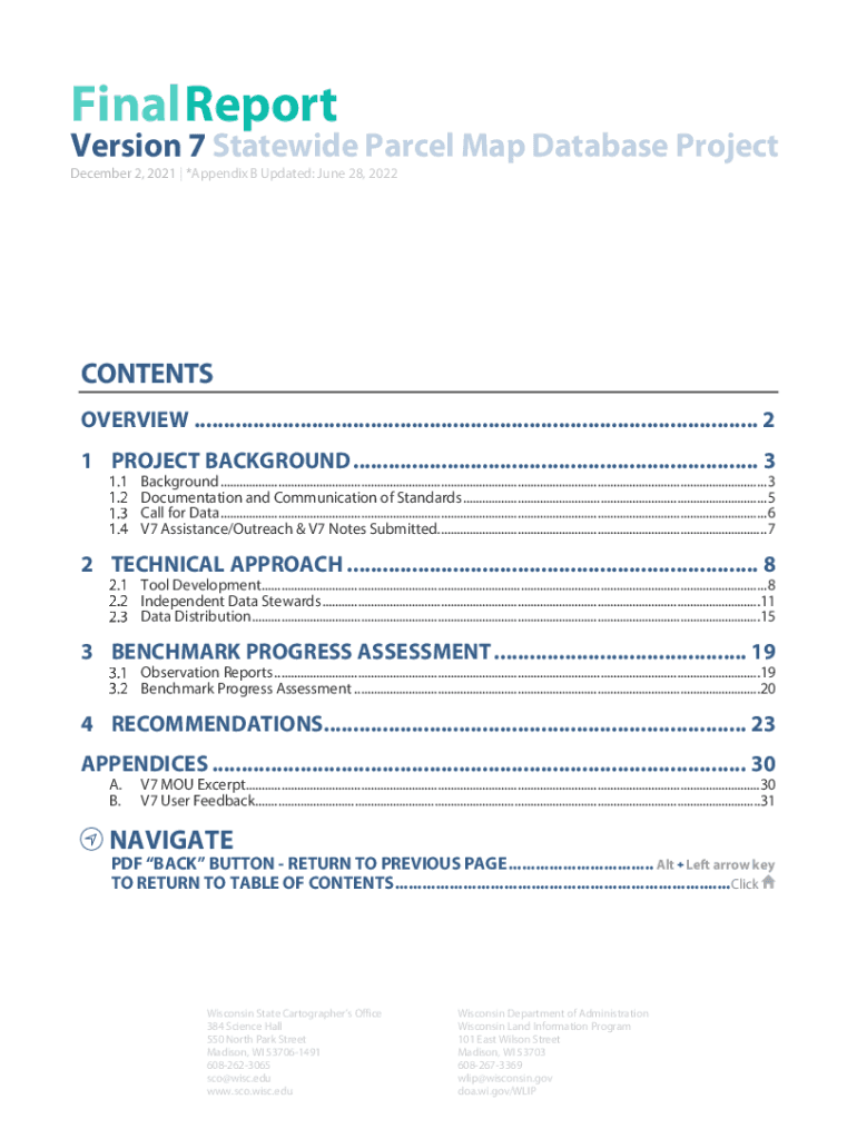 Fillable Online Final Report: Version 7 Statewide Parcel Map Database Project Fax Email Print ...