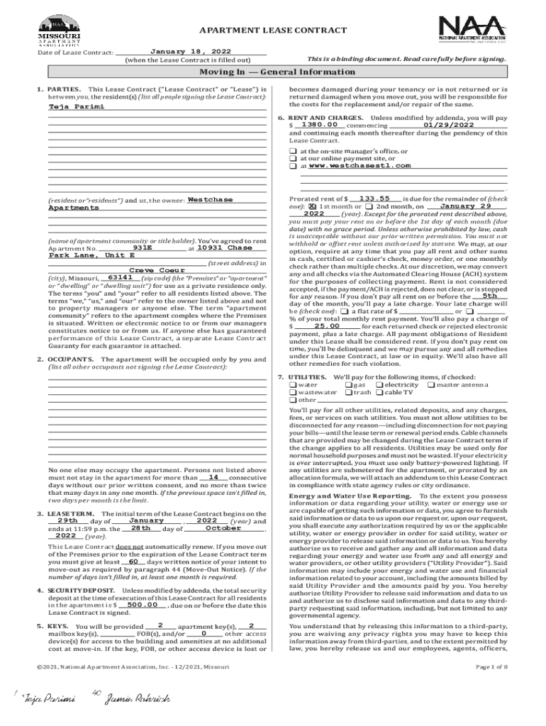 Fillable Online www.scribd.comdocument533080459Apartment Lease Contract ...