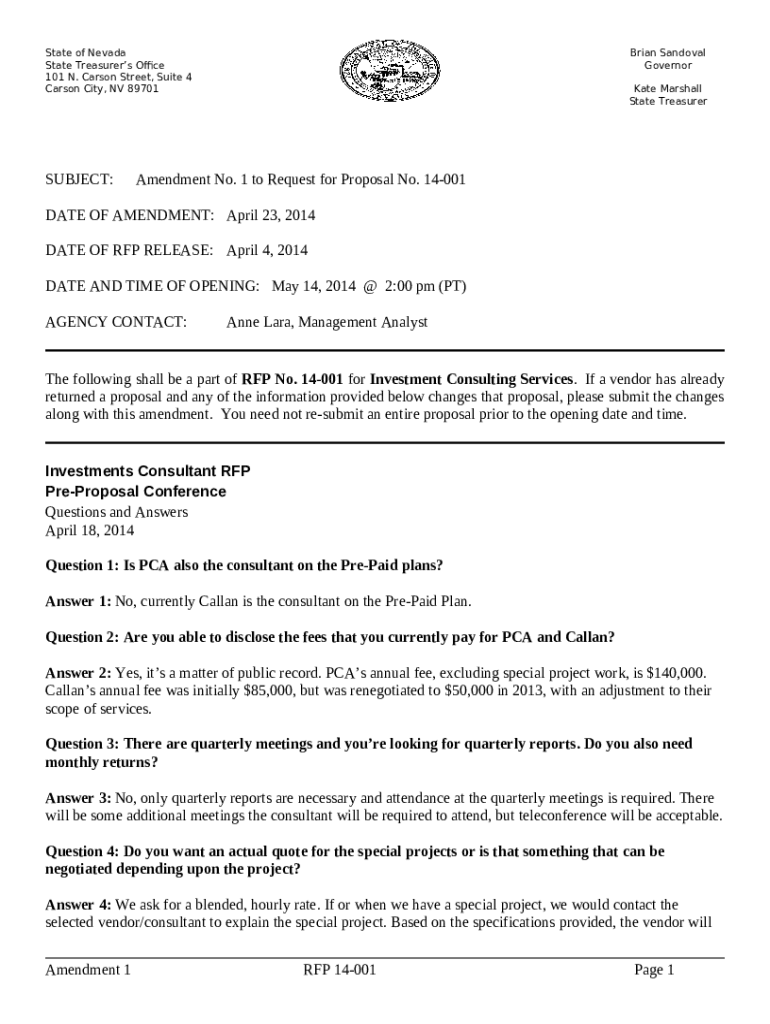 dem.nv.govuploadedFilesdemnvgovSUBJECT: Amendment No. 1 to Request for Ination No. 1401 ... Doc ...