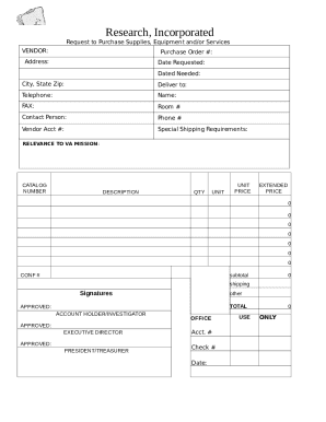 Request for Purchase. Request for Purchase Doc Template | pdfFiller