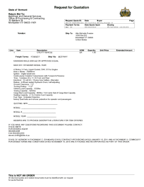 Fillable Online Request for Quotation - Buildings and General Services ...