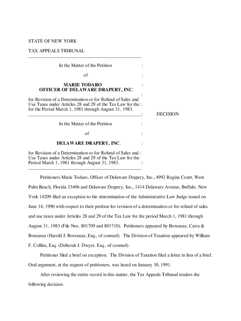 Fillable Online Recent Decisions, Determinations, and Orders - New York City Fax Email Print ...