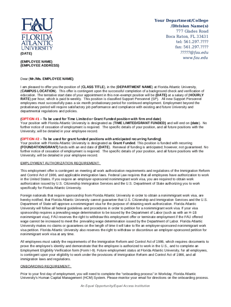 www.fau.edu career employersFAU - Recruitment Services Doc Template ...
