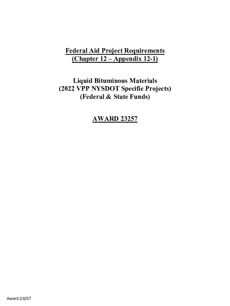 Fillable Online Federal Aid Project Requirements (Chapter 12 - NY.gov ...