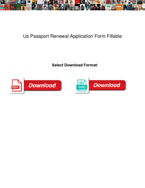 Fillable Online Us Passport Renewal Application Form Fillable. Us ...