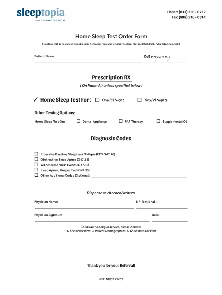 Fillable Online HST ORDER FORM Fax Email Print - pdfFiller