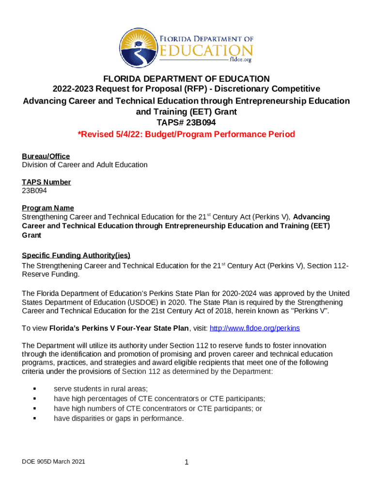 Request for Proposal (RFP Discretionary) - Florida Department of ...