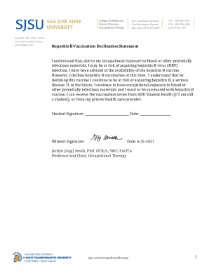 Fillable Online TWA Template - San Jose State University Fax Email ...