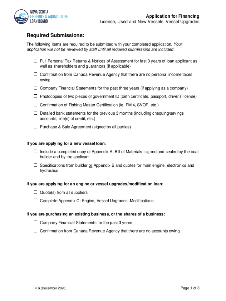 Fillable Online Required Submissions: - Nova Scotia Fisheries and Aquaculture ... Fax Email ...