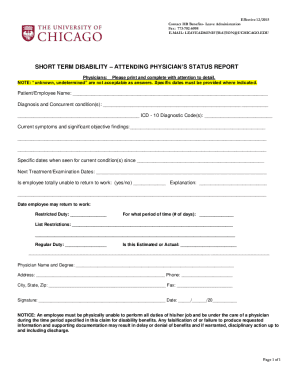 Fillable Online ATTENDING PHYSICIAN'S STATUS REPORT Fax Email Print ...