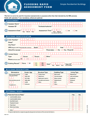 Fillable Online Flooding Rapid Assessment Form Fax Email Print - pdfFiller