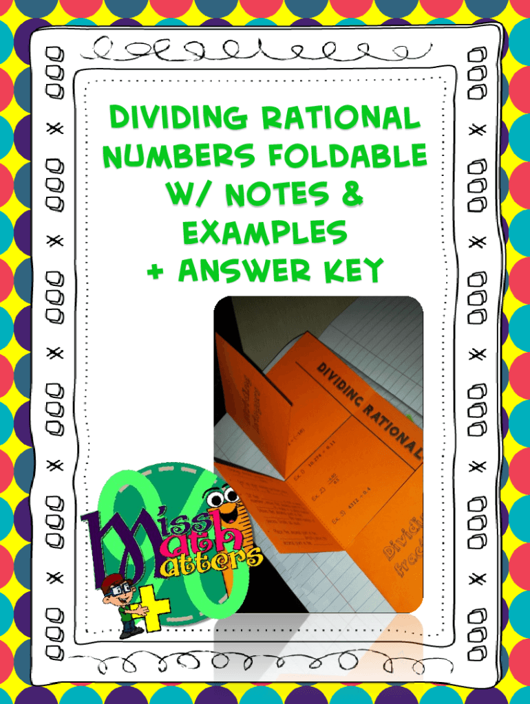 Fillable Online Dividing Rational Numbers Foldable w/ Notes & Examples ...