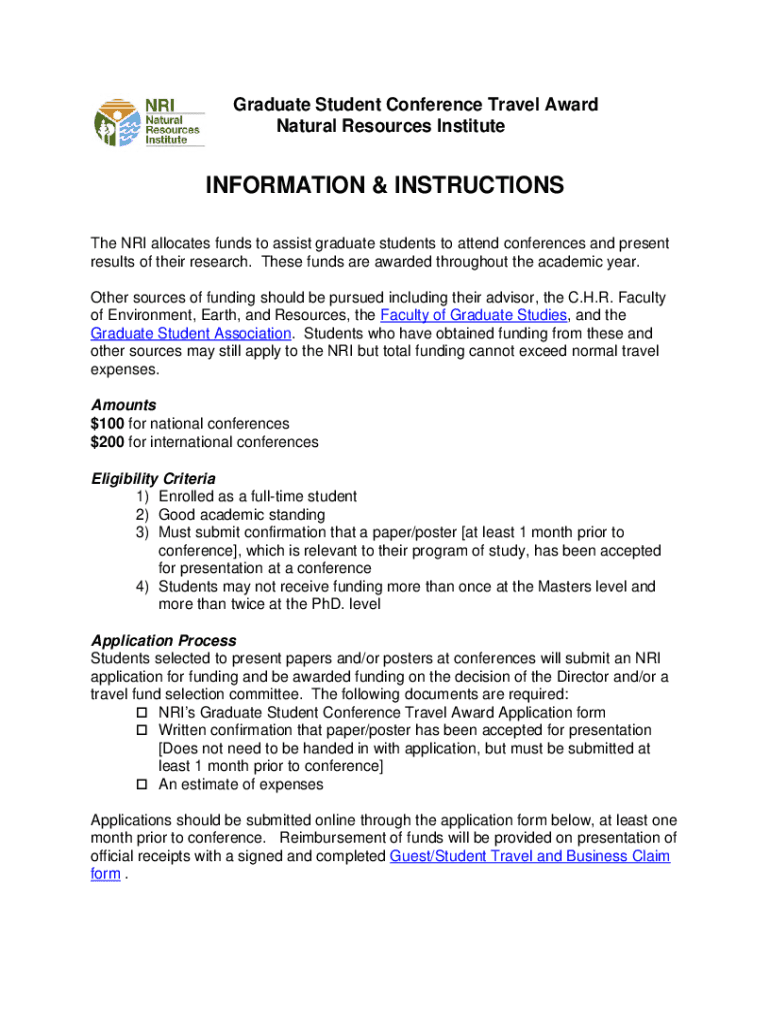 Fillable Online conference-travel-information-sheet-and-application0 ...