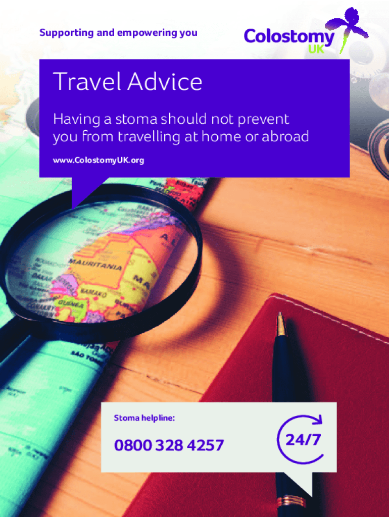 Fillable Online Travel advice - Colostomy UK - supporting and ...