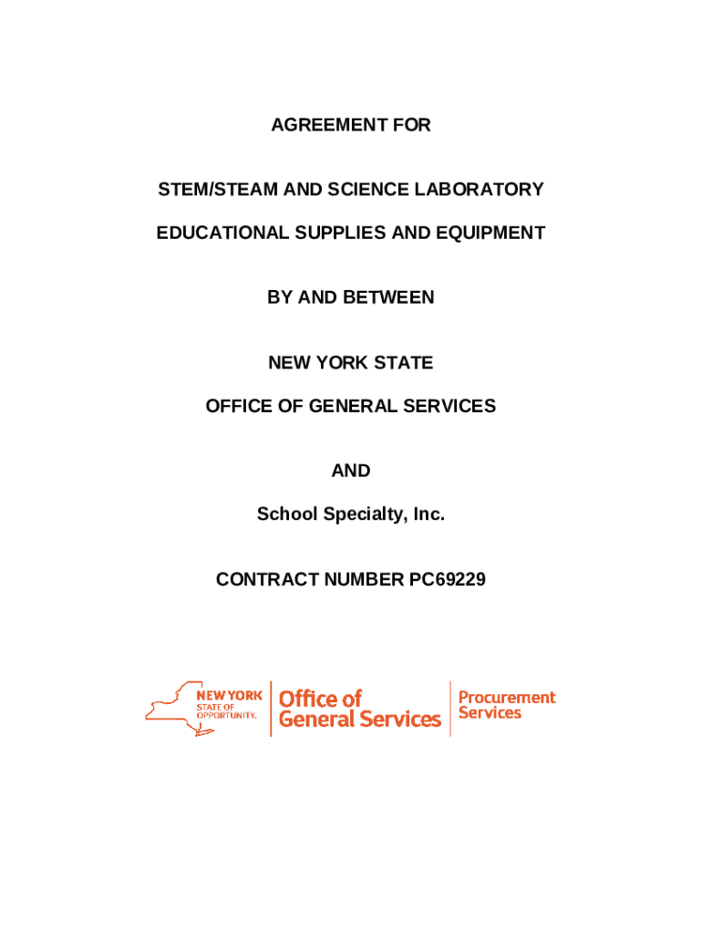 AGREEMENT FOR STEM/STEAM AND SCIENCE LABORATORY EDUCATIONAL SUPPLIES ...