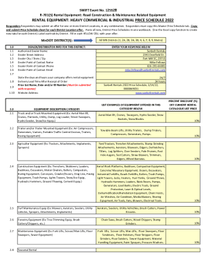 Fillable Online Equipment and Tool Rental for Construction and ...