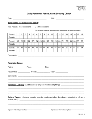 Fillable Online Form OP-040104 Attachment D "Monthly Security Device ...