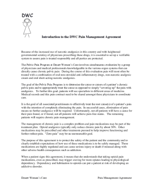 Fillable Online Uniform Pain Management Agreement Fax Email Print ...