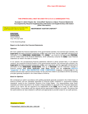 Illustrative Accountants Review Reports - AICPA Doc Template | pdfFiller