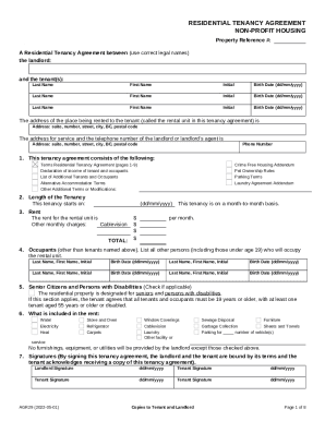 Sample Residential Tenancy Agreement - BC HousingStandard of Lease ( P ...
