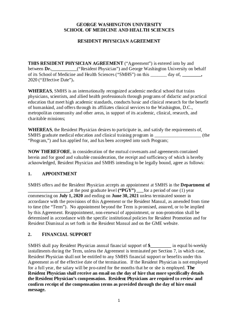 PDF 2019-2020 Residency Agreement - Sample(1).pdf Doc Template | pdfFiller