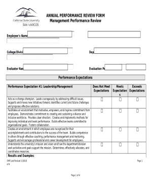 Annual Evaluation - Manager - Emory University Doc Template | pdfFiller