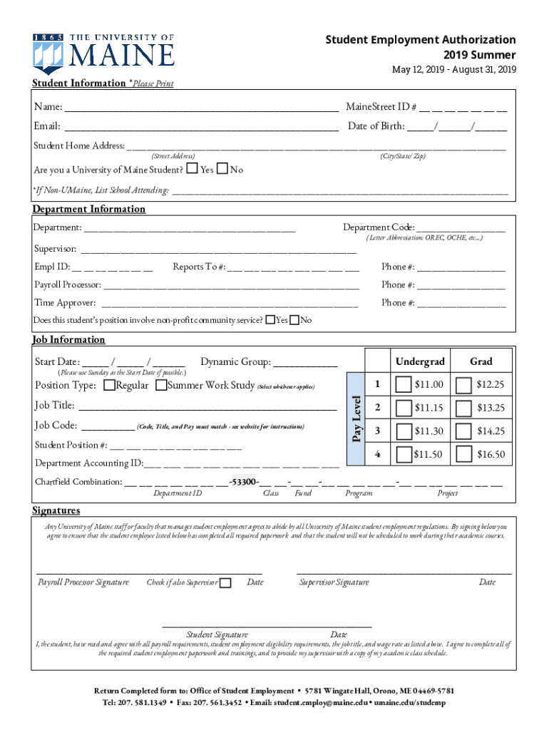 Fillable Online www.mybrcc.eduhumanresourcesStudentEmploymentHUMAN ...