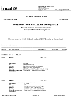 Fillable Online PDF UNITED NATIONS CHILDREN'S FUND (UNICEF) Fax Email ...