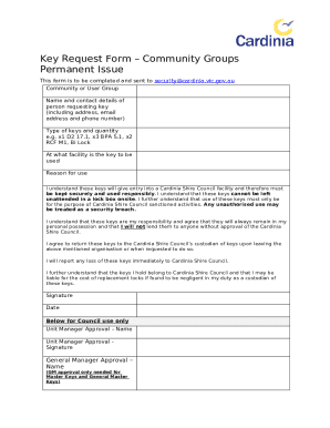 Key Request - Community Groups Doc Template | pdfFiller