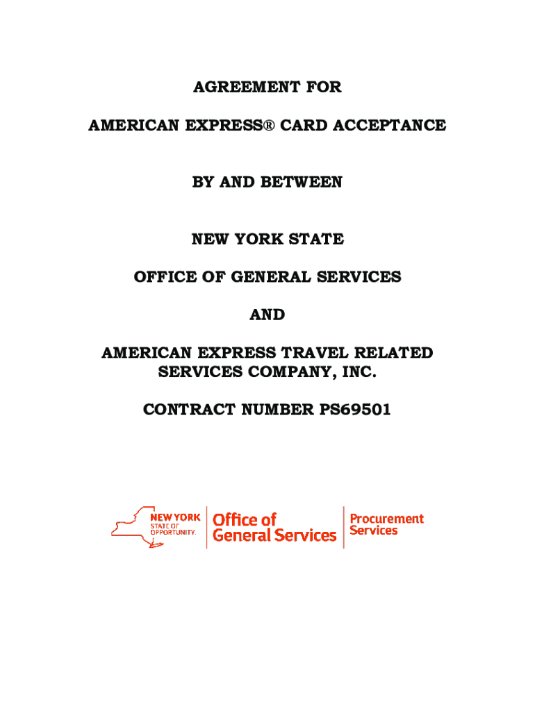Fillable Online AGREEMENT FOR AMERICAN EXPRESS CARD ACCEPTANCE BY AND ...
