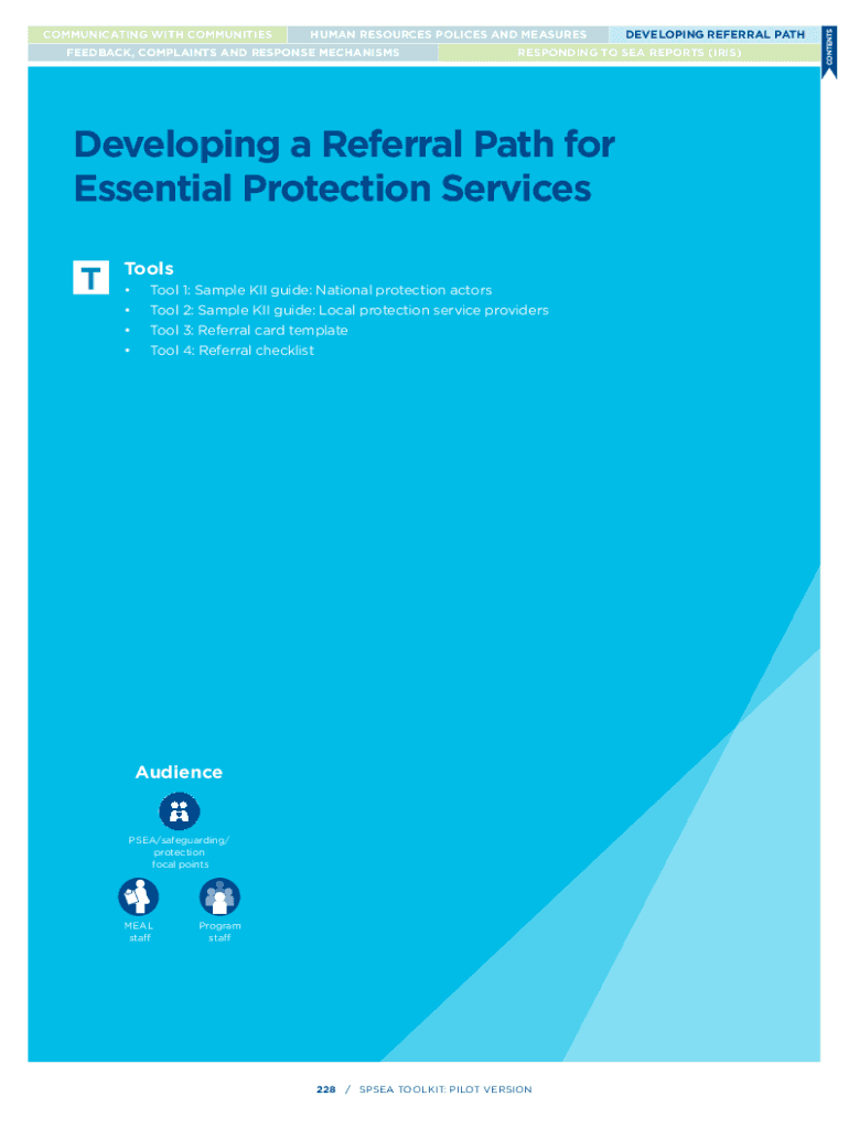 Fillable Online efom crs Developing a Referral Path for Essential ...