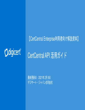 Fillable Online CertCentral API- DigiCert Knowledge Base Fax Email ...