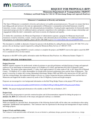 Fillable Online REQUEST FOR PROPOSALS (RFP) - Minnesota Department of ...
