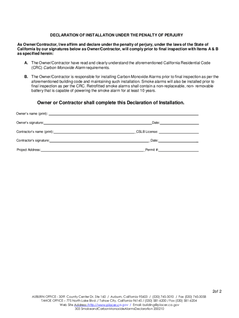 Fillable Online www.placer.ca.gov DocumentCenter ViewPERMIT APPLICATION FORM - Placer County ...