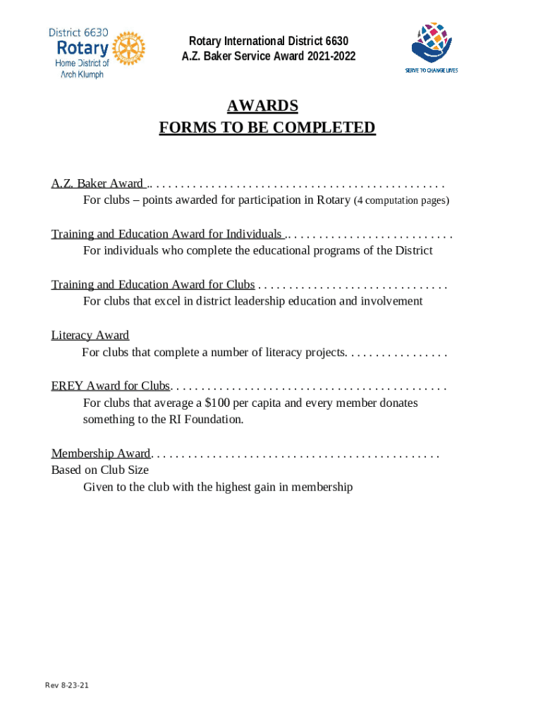 AWARDS S TO BE COMPLETED - Microsoft Doc Template | pdfFiller