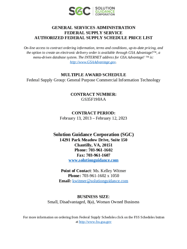 INSPECTION/ACCEPTANCE - GSA Advantage Doc Template | pdfFiller